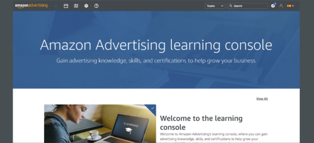 Amazon Advertising Learning Console: aprende a crear anuncios